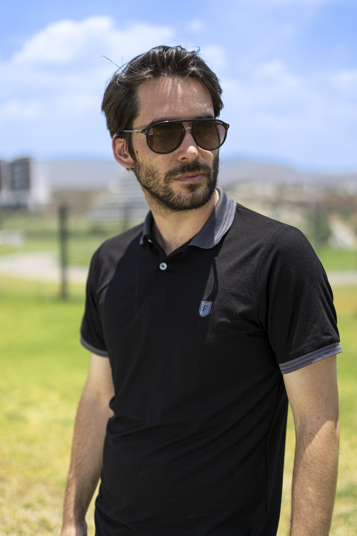 Playera Polo Negra Con Gris Pol0001 Fortrop